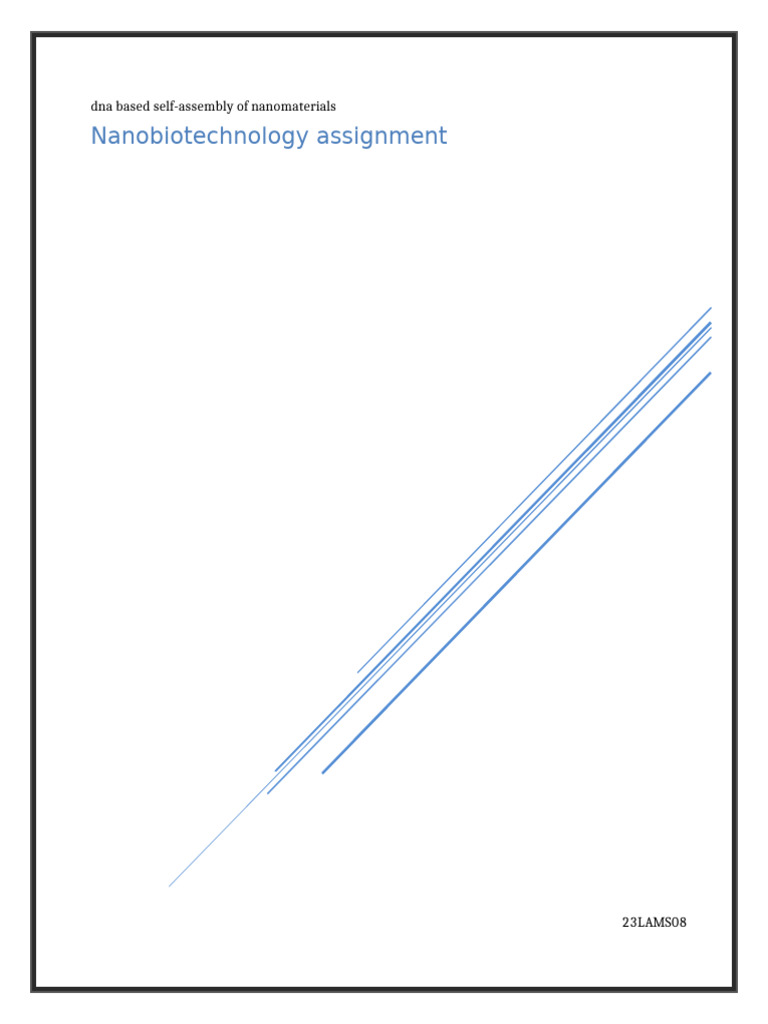 DNA Based Self Assembly For Functional Nanomaterials | PDF | Dna | Nanotechnology