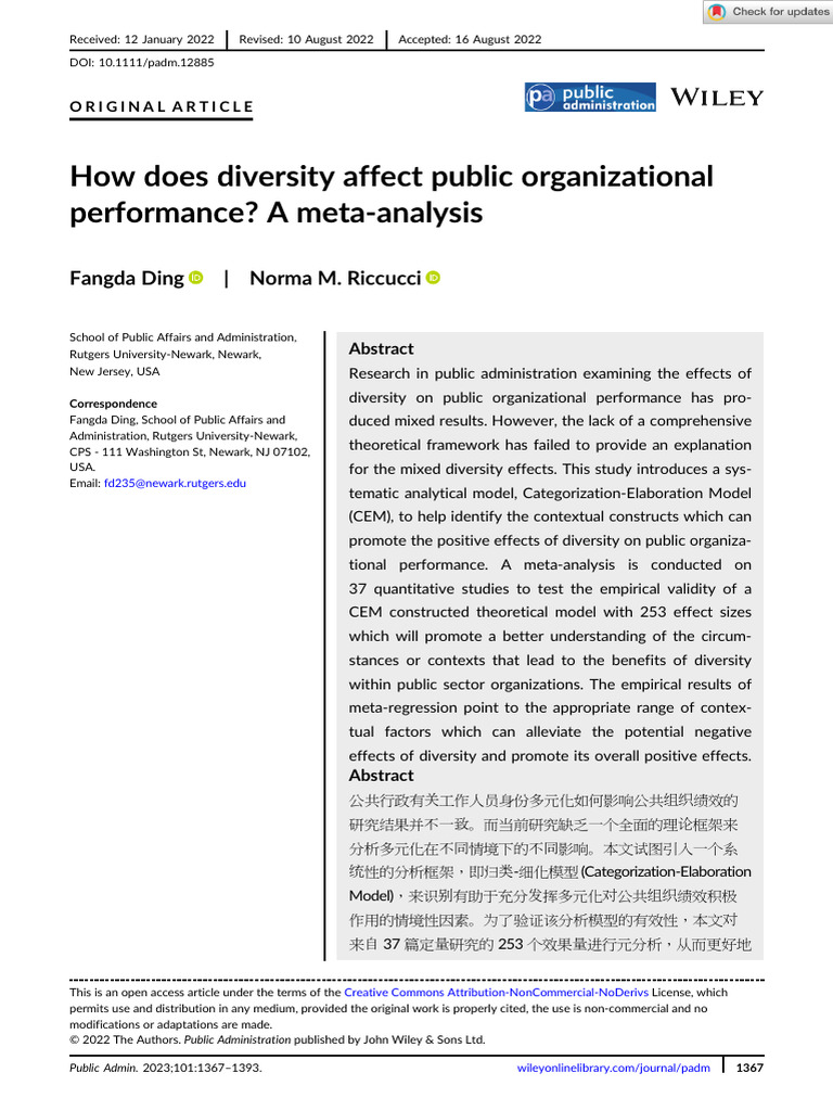How Diversity Affect Pub-Ad | PDF | Effect Size | Meta Analysis