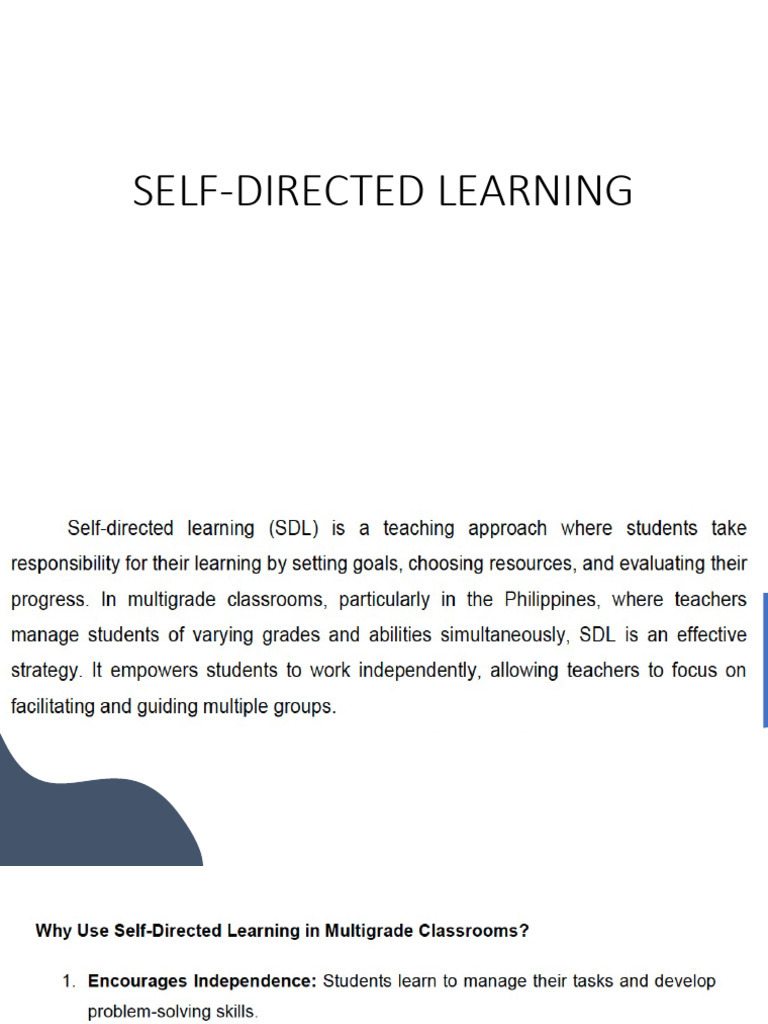 Self-Directed Learning | PDF