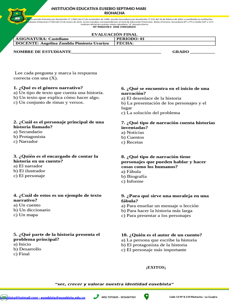 Evaluaciones Del Primer Periodo Pdf Herramientas