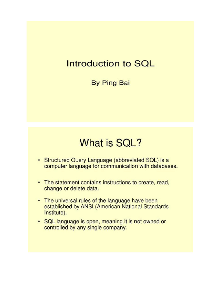 The Four Syntax of SQL | PDF