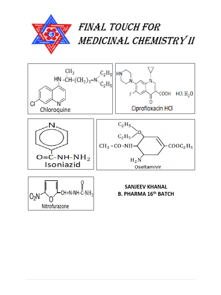 Final touch Medicinal Chemistry II | PDF | Pharmacology | Ester