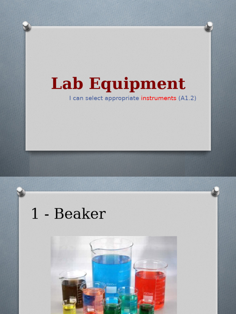 01 - Lab Equipment Slideshow | PDF