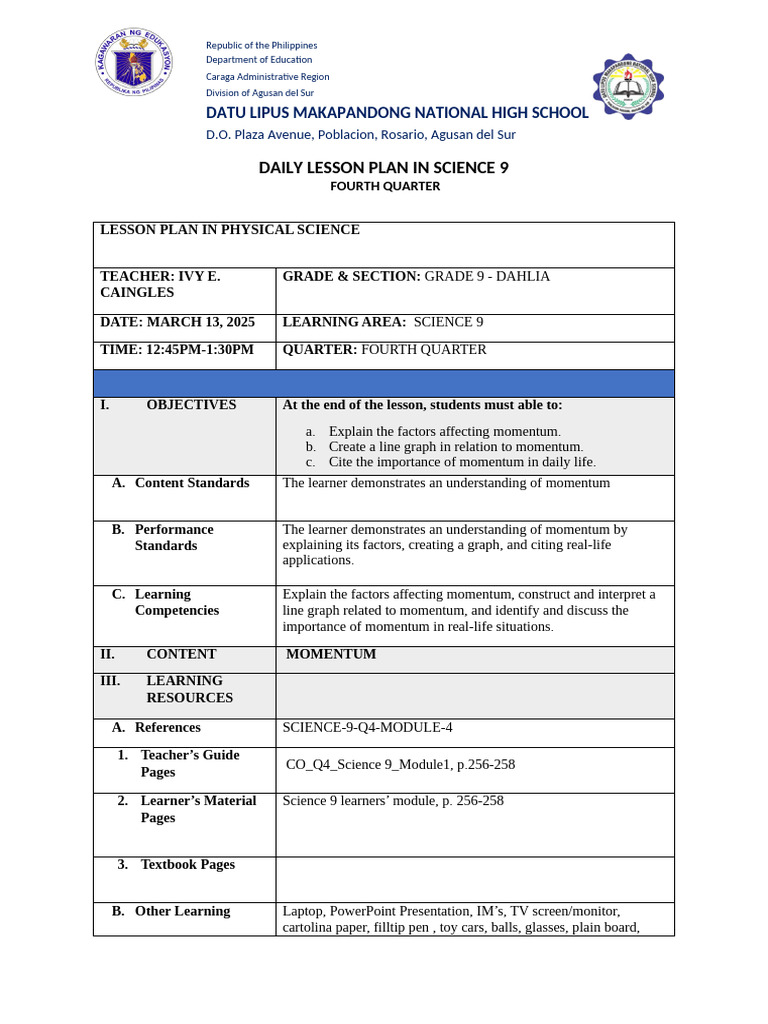 Caingles - Momentum - Grand Demo - DLP | PDF | Momentum | Force