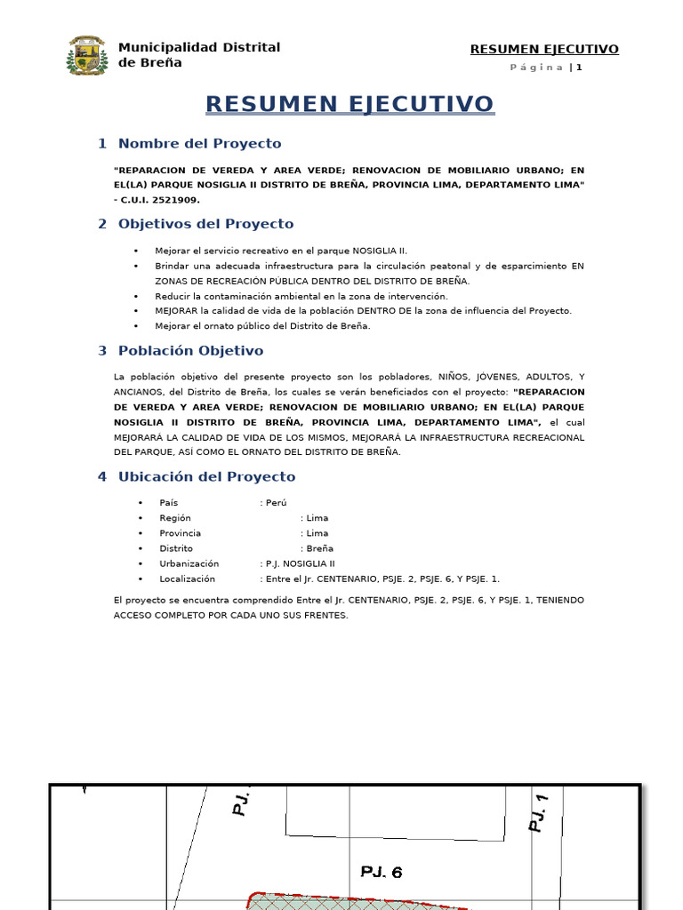Resumen Ejecutivo Nosiglia 2 | PDF | Presupuesto | Lima