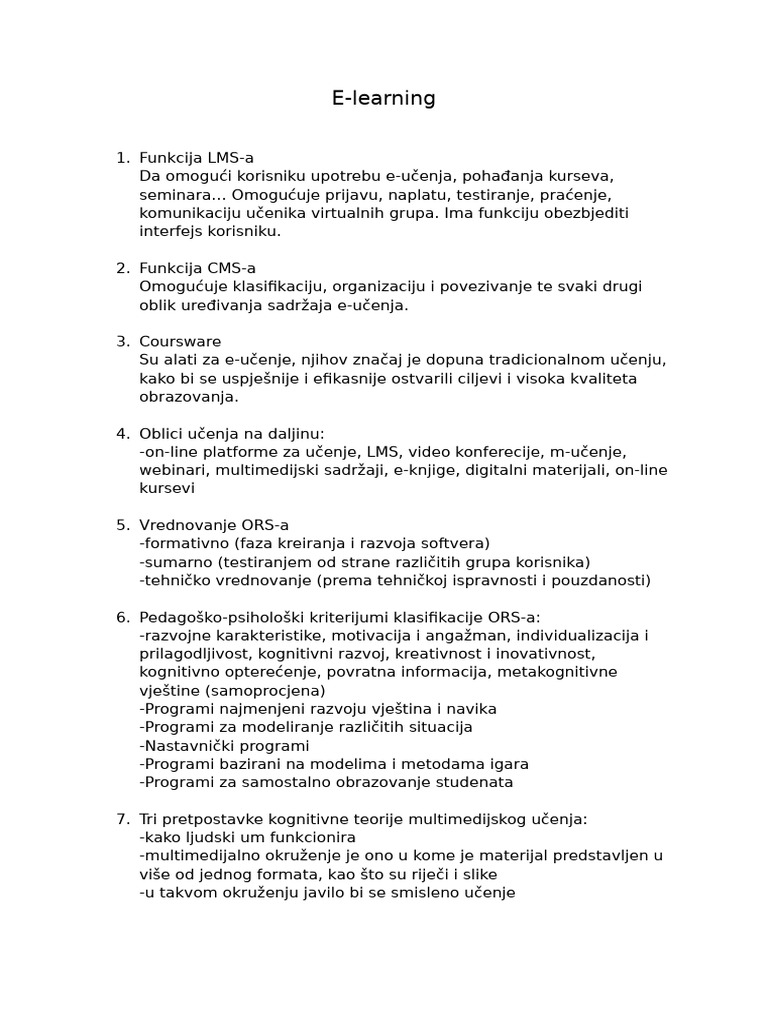 E-Learning Skripta | PDF