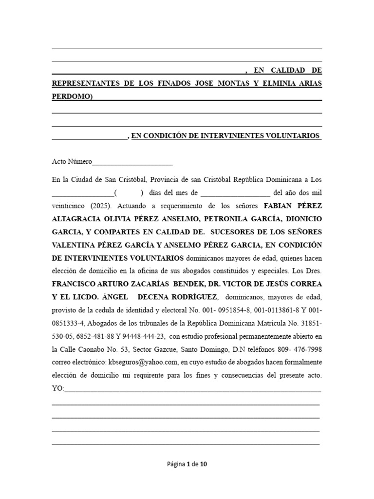 Demanda en Referimiento en Suspensión de Ejecucion de Los Trabajos Realizando en La Parcela 819 ...