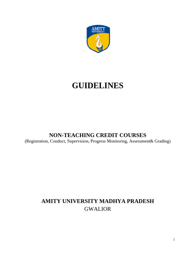 NTCC Guidelines_ AUMPFinal (1) | PDF | Thesis | Learning