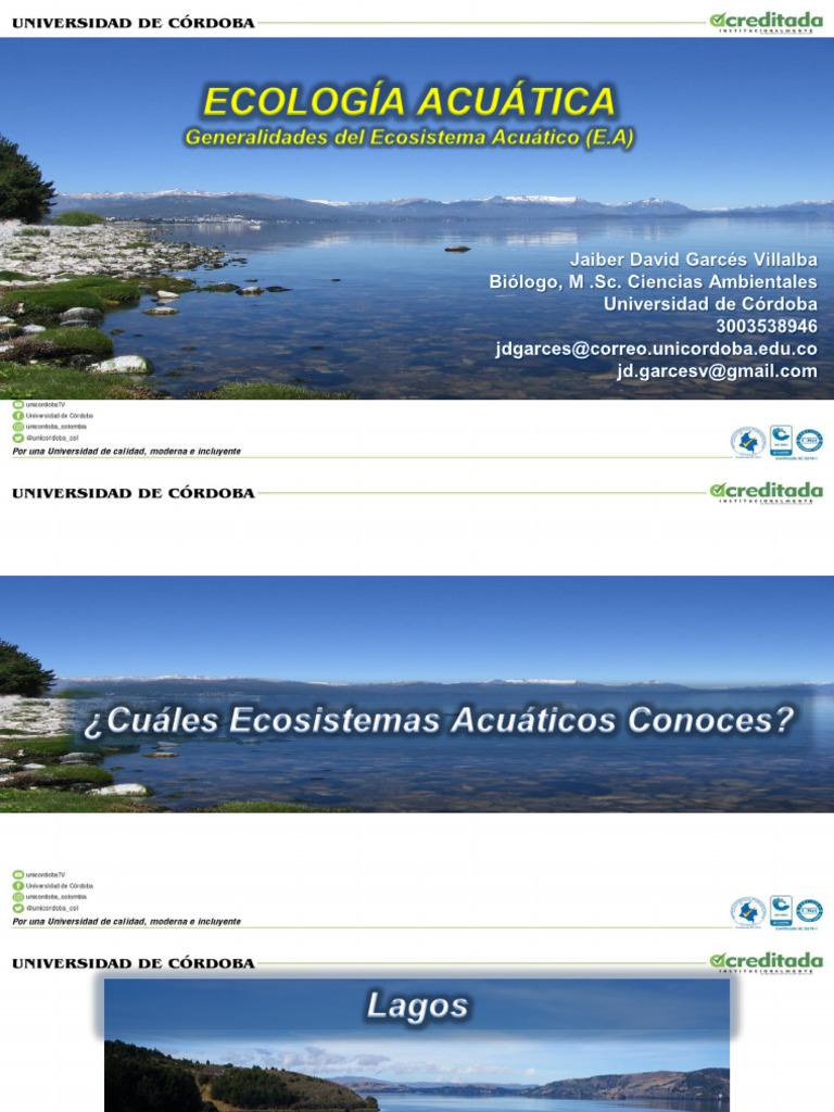 Ecologia Acuática 1 | PDF | Agua | Calor