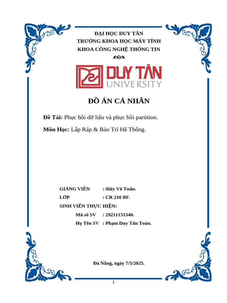 Dacn Phamduytantoan 29211151340 Cr210bf | PDF