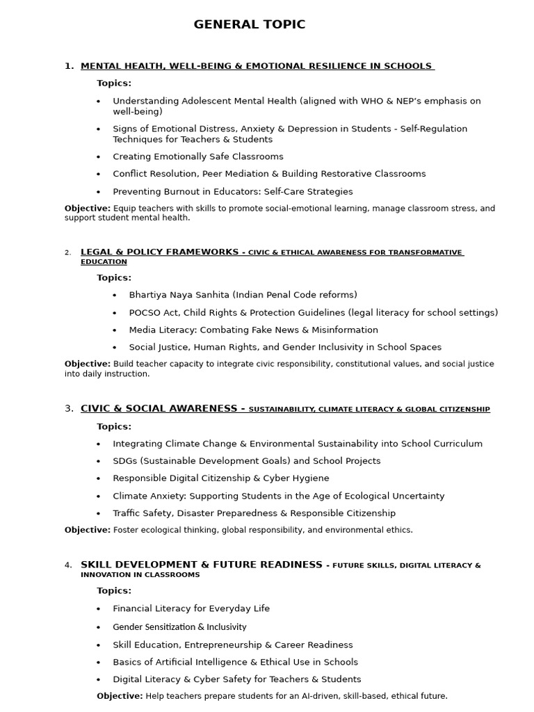 General Topics - SCERT | PDF