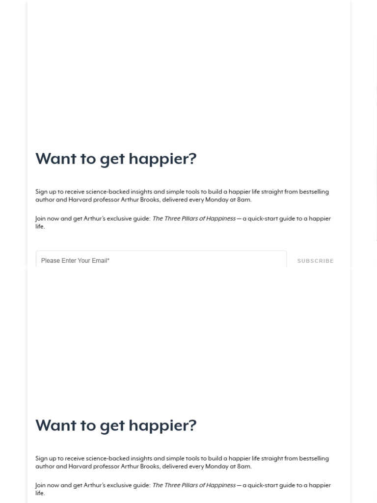 Arthur Brooks: The Happiness Files Guide | PDF | Happiness