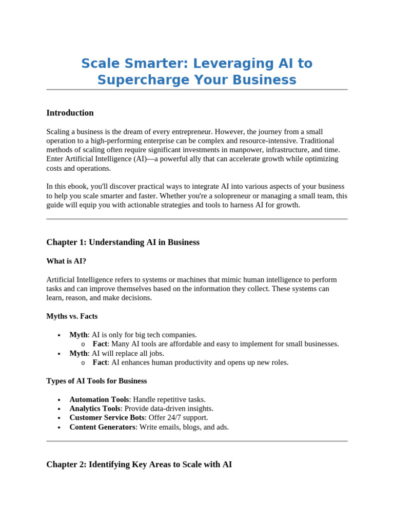 Leveraging AI To Supercharge Your Business | PDF | Artificial Intelligence | Intelligence (AI ...