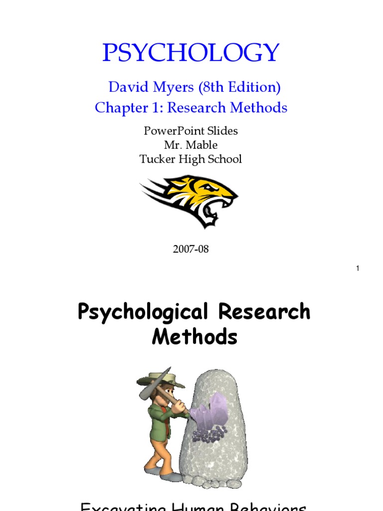 Psychology: David Myers (8th Edition) Chapter 1: Research Methods | PDF ...