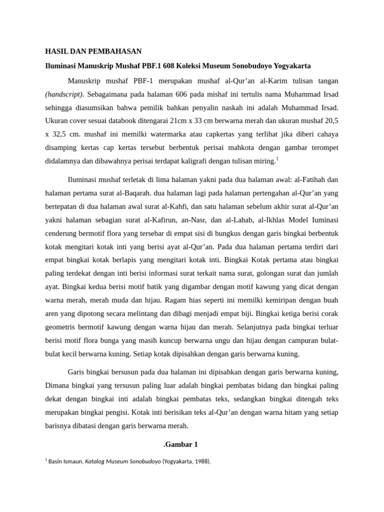 Hasil Dan Pembahasan Manuskrip Uas | PDF