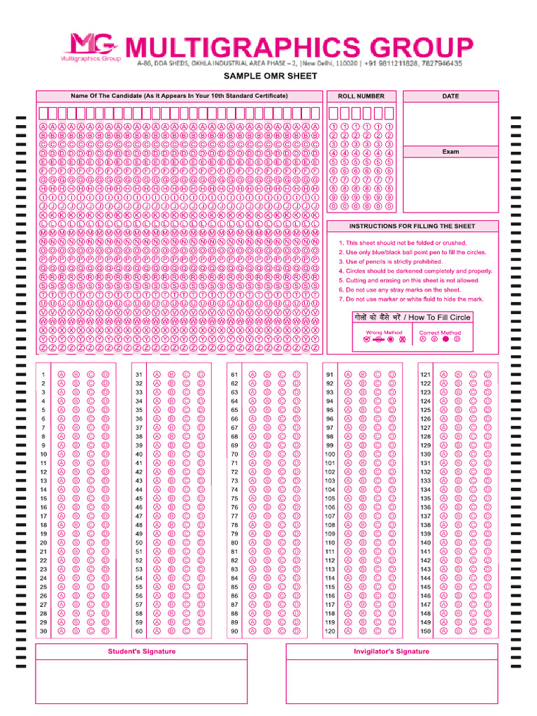 Omr Sheet | PDF