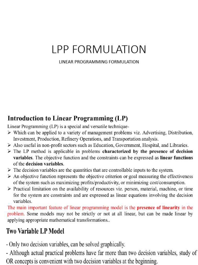 L2 LPP Formulation | PDF