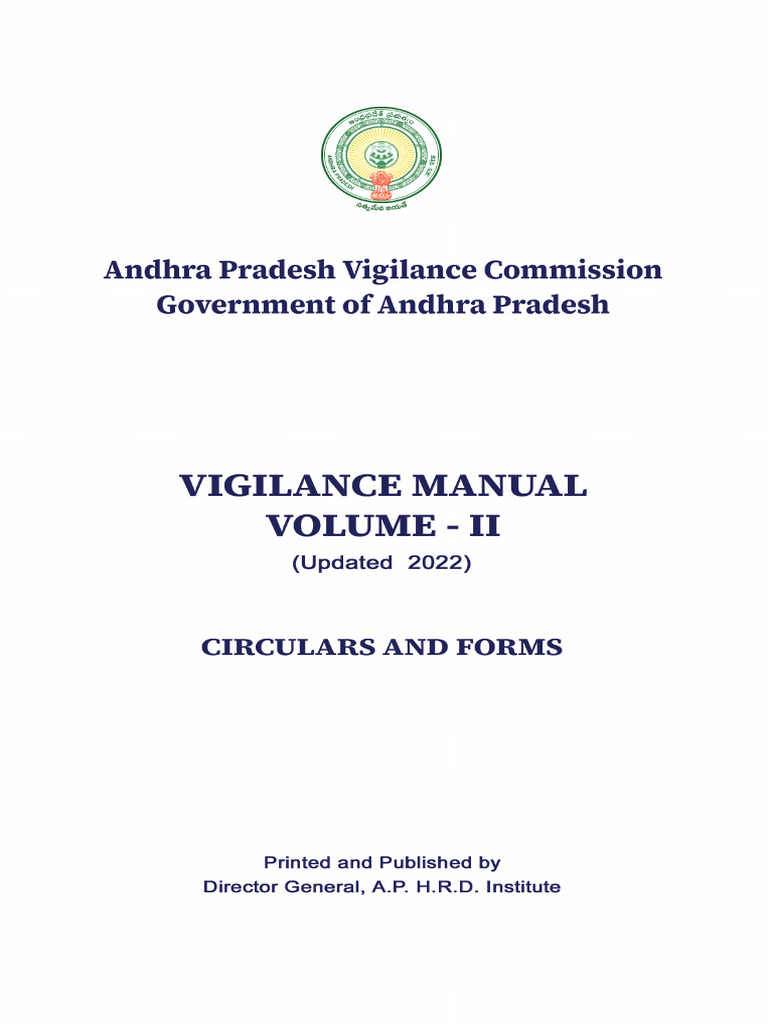 Vigilance Manual 2022 - Volume II | PDF | Prosecutor | Crimes