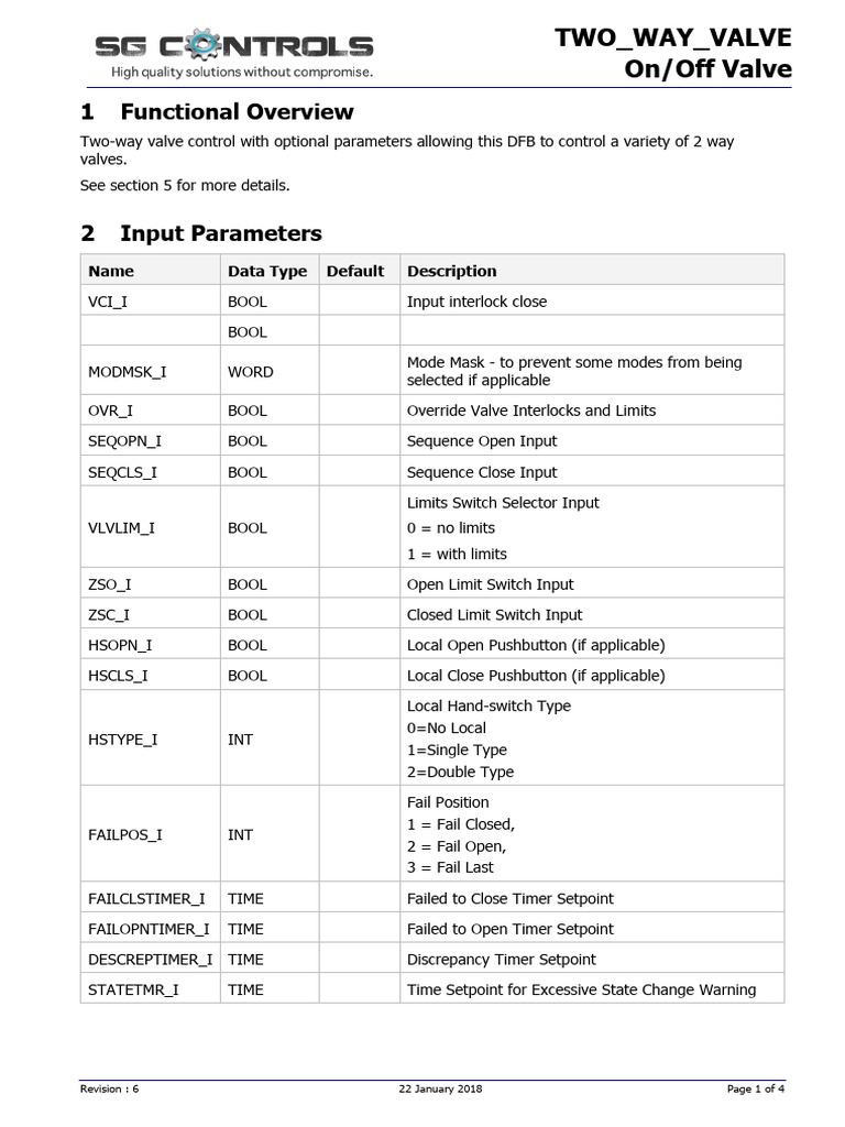 Two Way Valve | PDF | Parameter (Computer Programming) | Computer Programming