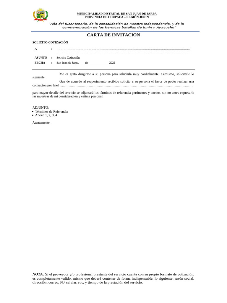 FORMATO COTI SERVICIO (2) | PDF | Estado (política)