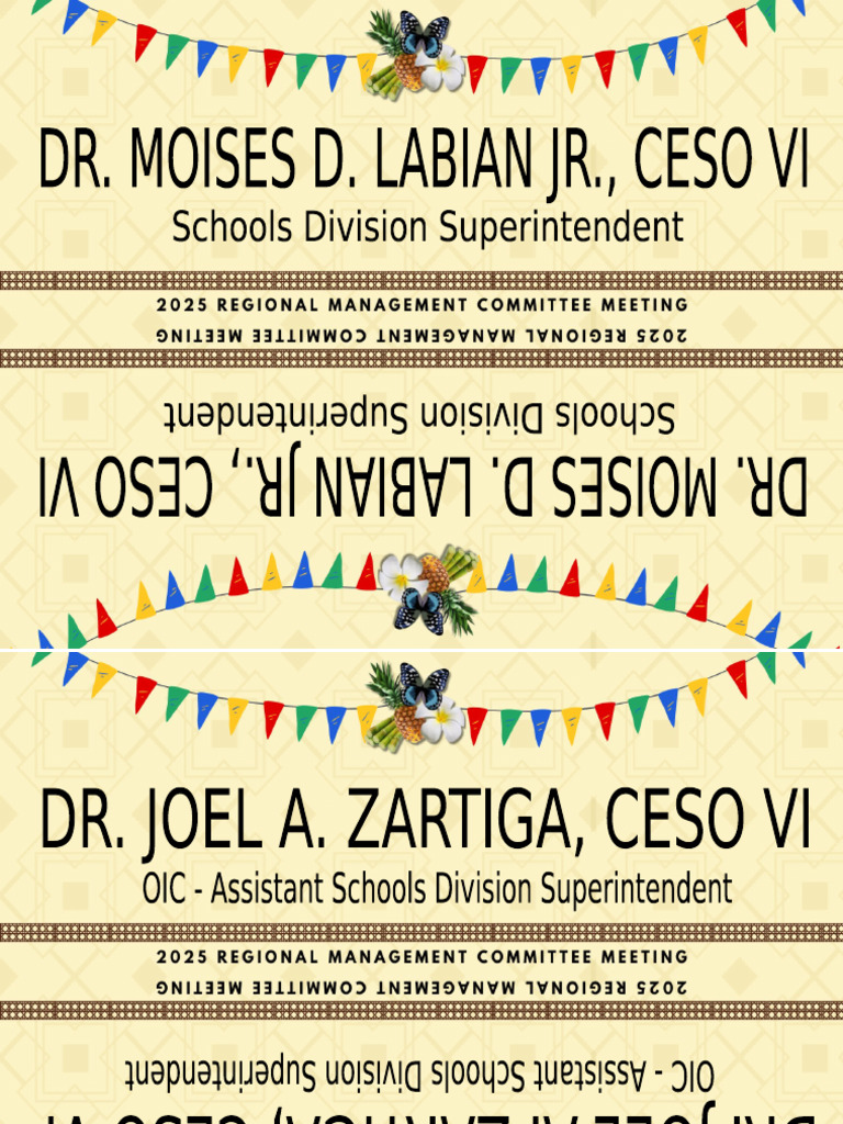 Reg ManCom Table Namecard | PDF