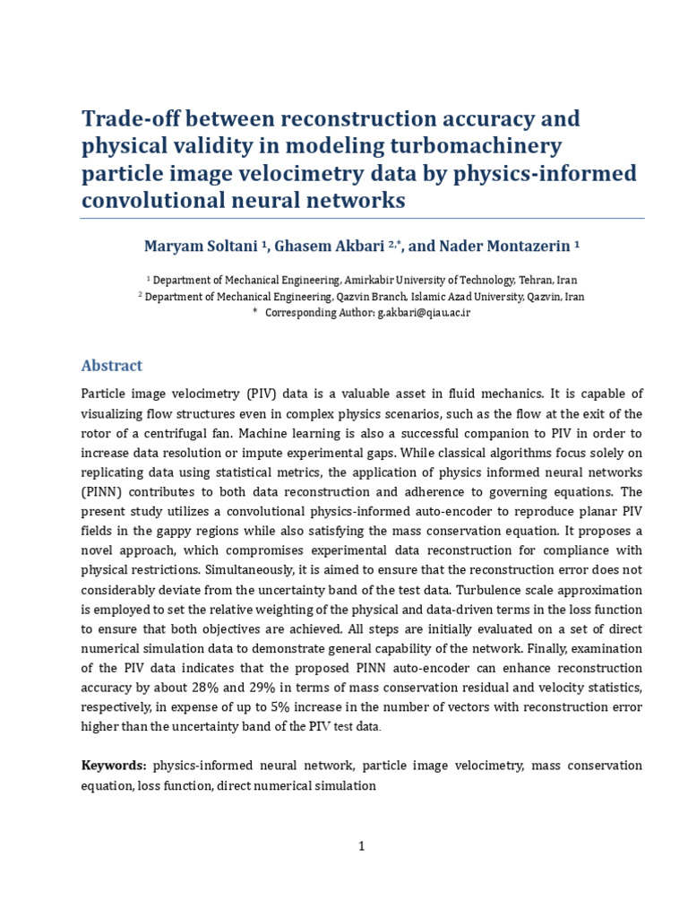 2024 Trade-Off Between Reconstruction Accuracy and Physical Validity in Modeling Turbomachinery ...