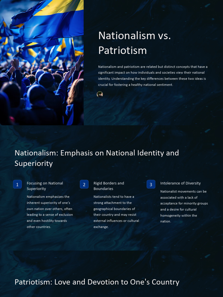 Nationalism Vs Patriotism | PDF | Nationalism | Identity (Social Science)