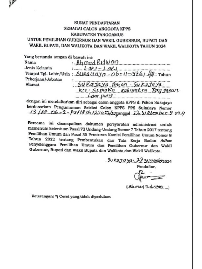 Pendaftaran - Ridwan | PDF