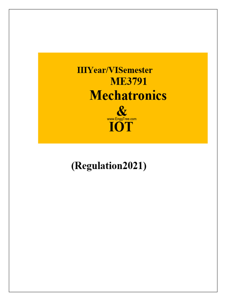 ME3791-Mechatronics-and-IOT-Lecture-Notes-1 2 (1) | PDF | Operational ...
