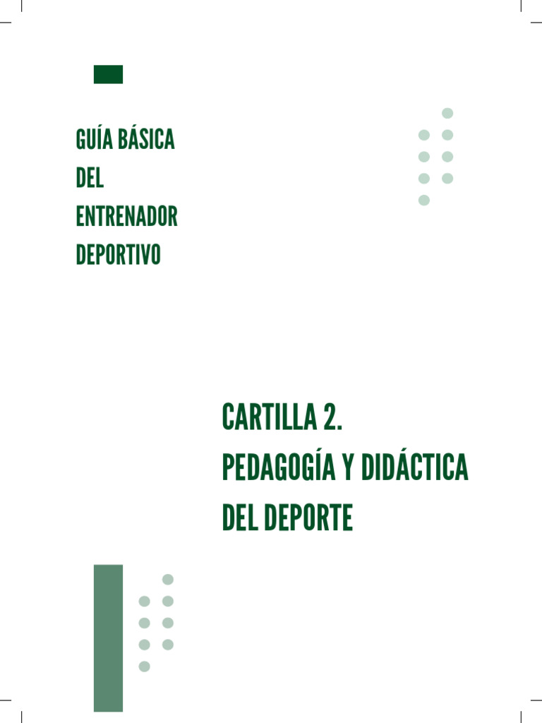 Guía Pedagógica para Entrenadores Deportivos | PDF | Pedagogía | Enseñando