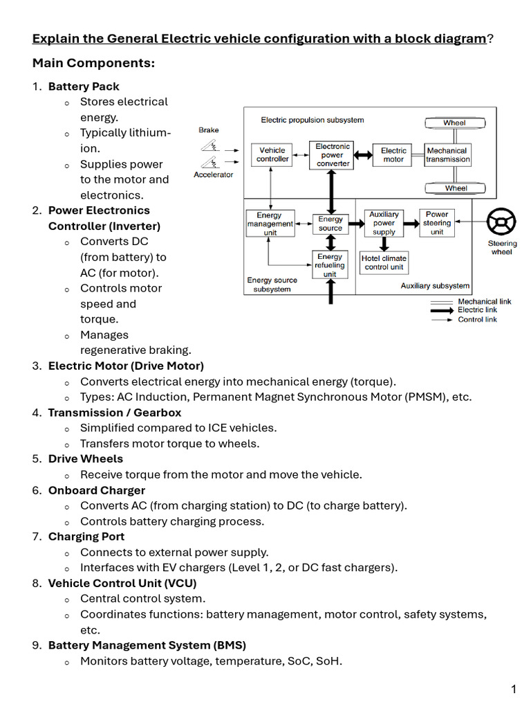 General Electric Vehicle Configuration Explained | PDF | Electric ...