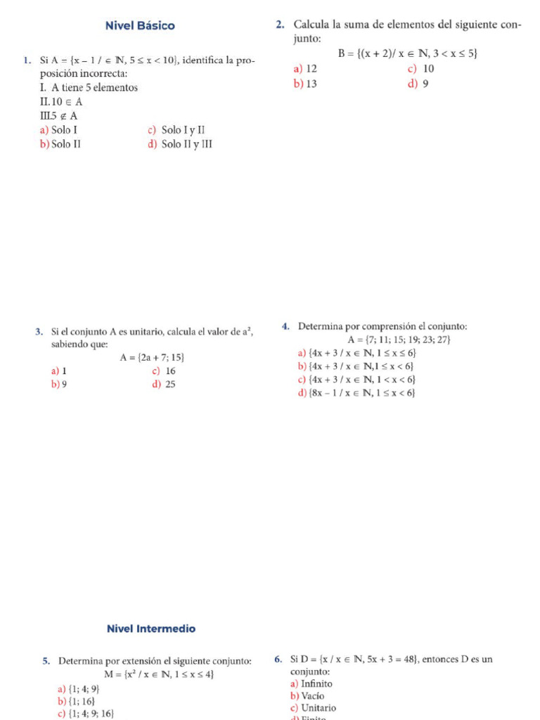 Conjuntos Pre JCM | PDF