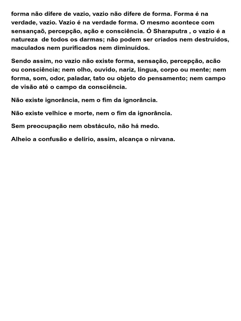 Forma Não Difere de Vazio, Vazio Não Difere de Forma. Forma é Na ...