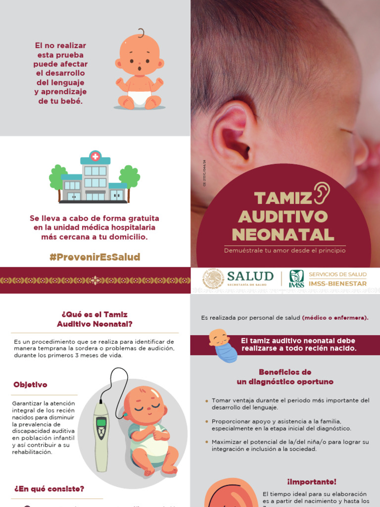 Tamiz Auditivo Neonatal: Prevención Temprana | PDF | Infantes