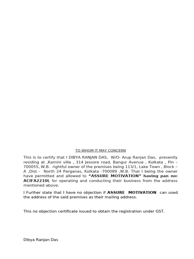 Noc GST | PDF
