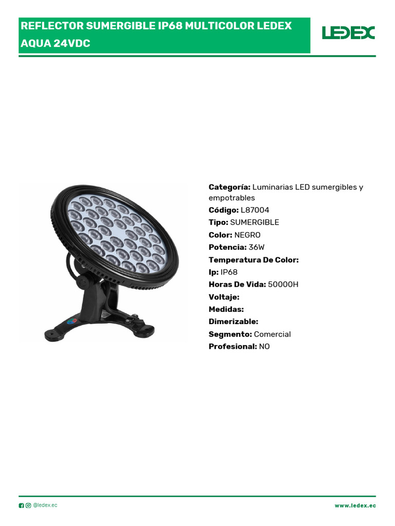 REFLECTOR SUMERGIBLE IP68 | PDF