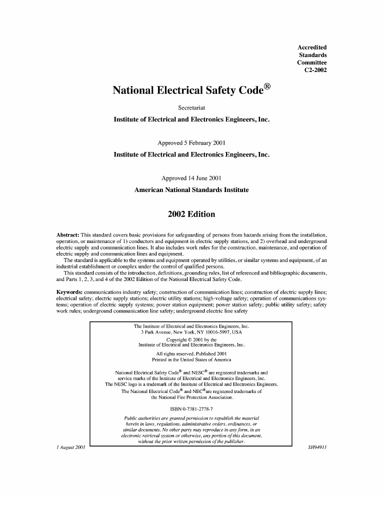 Ansi C2 | PDF | Electrical Engineering | Electronics