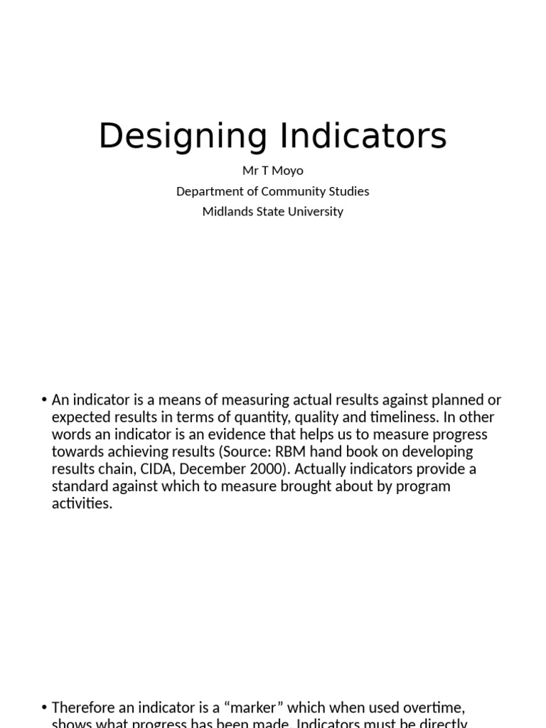 Designing Indicators | PDF | Pesticide | Information