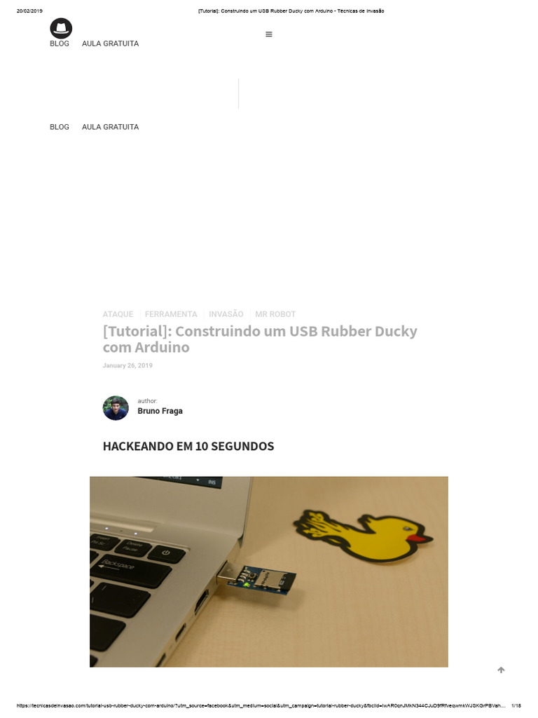 [Tutorial]_ Construindo Um USB Rubber Ducky Com Arduino - Técnicas de Invasão | PDF | Arduino ...