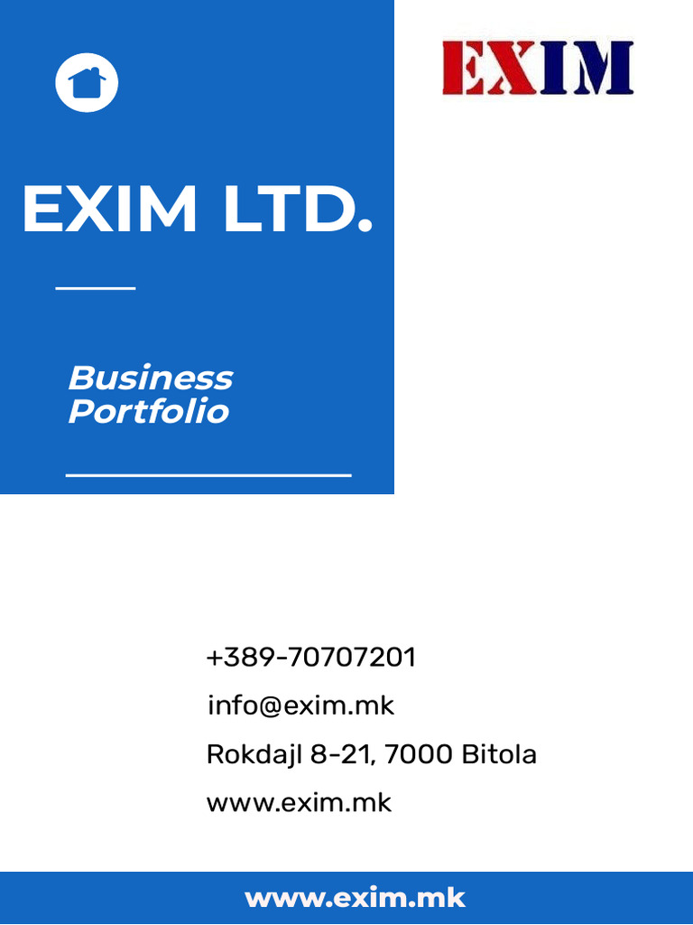 Exim Portfolio | PDF