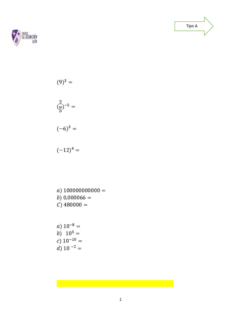 Evalaución de Matemática 7mo Grado B | PDF | Matemáticas | Notación Matemática