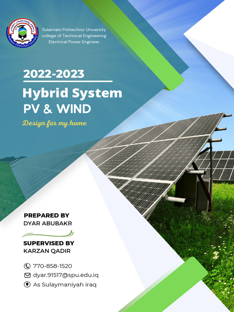 Hybrid PV & Wind System Design | PDF | Solar Power | Photovoltaic System