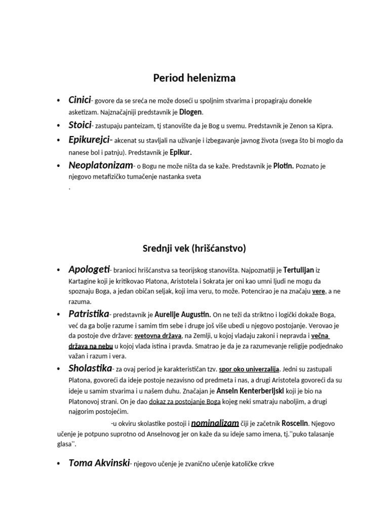2.period Helenizma I Hriscanstva | PDF