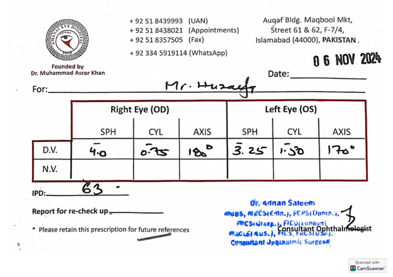 Eye Sight Card | PDF