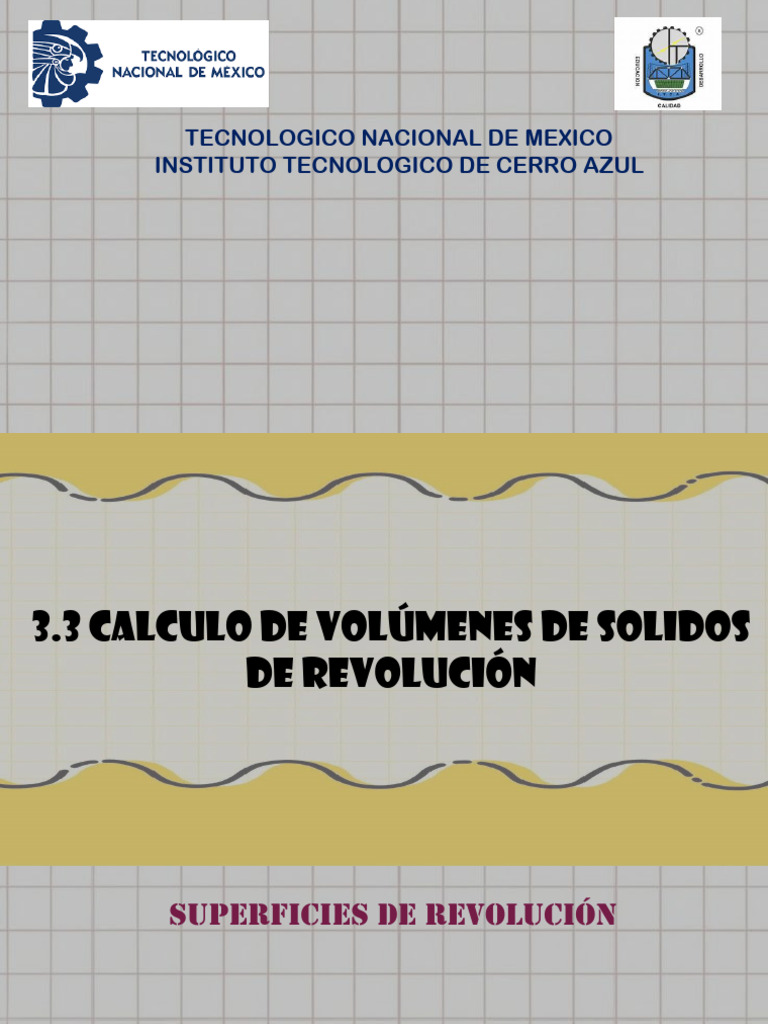 3.3 Calculo de Volumen de Solidos de Revolución | PDF | Geometria clasica | Geometría Elemental
