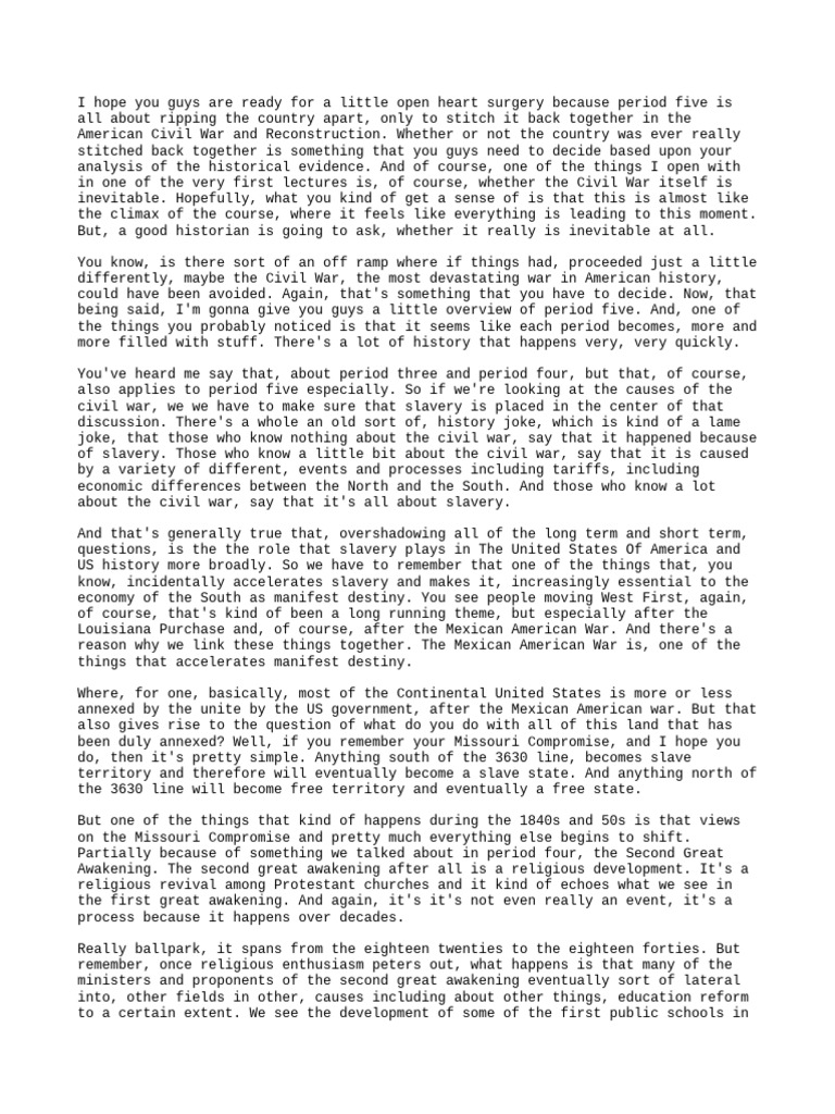 Optional Period 5 Review | PDF | Abraham Lincoln | Confederate States ...