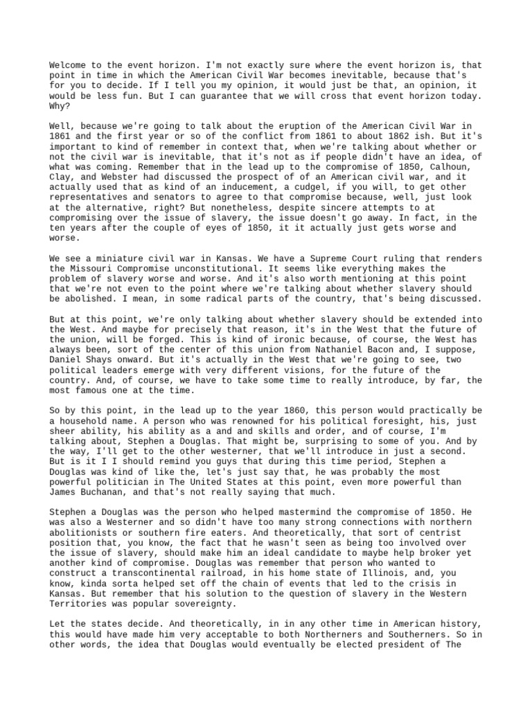 The Road To Fort Sumter | PDF | Abraham Lincoln | John Brown (Abolitionist)