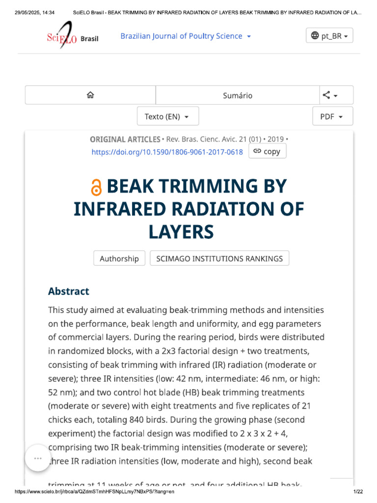 Beak Trimming | PDF