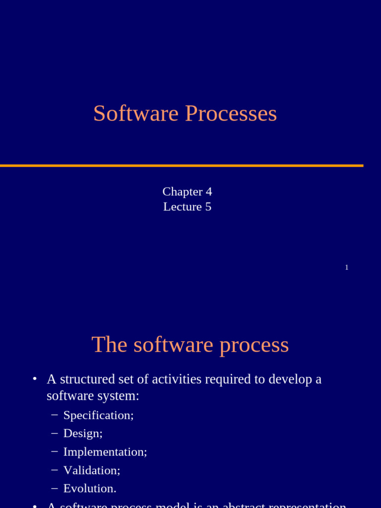 MySlidesch4 Lecture5 SWProcesses | PDF | Software Development Process ...