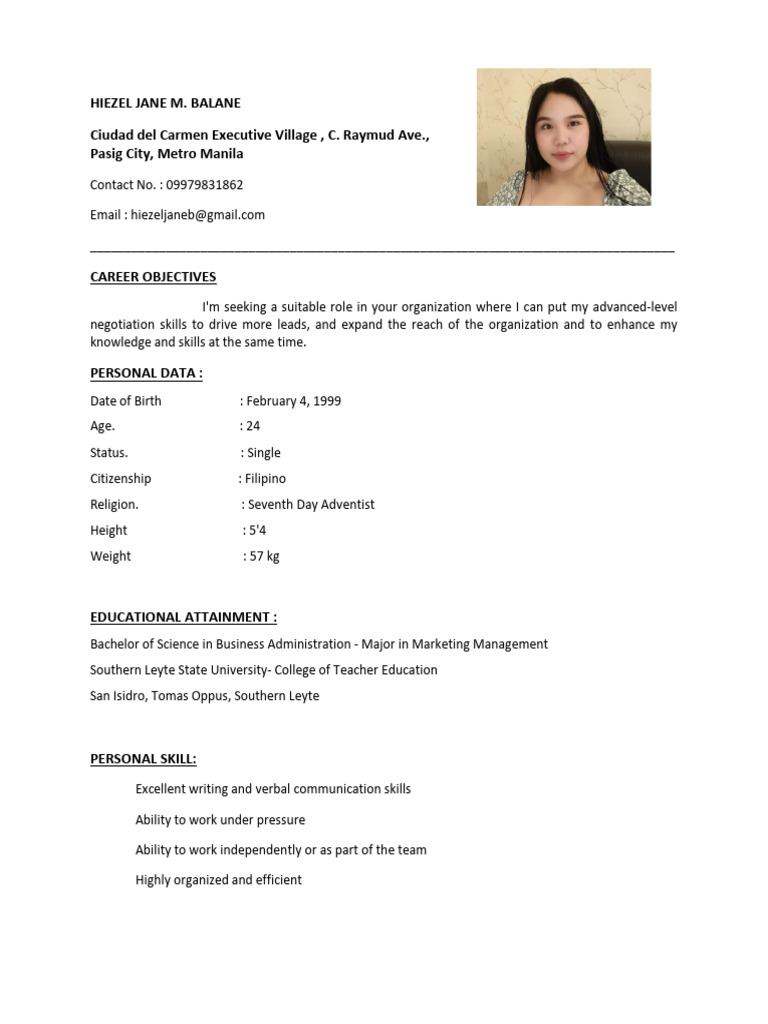 Associate - Heizel Jane Balane | PDF | Business